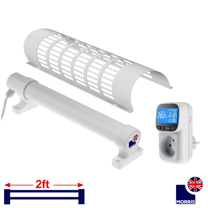 Morris 2ft Thermostatic Controlled Tube Heaters with Guard Set ...
