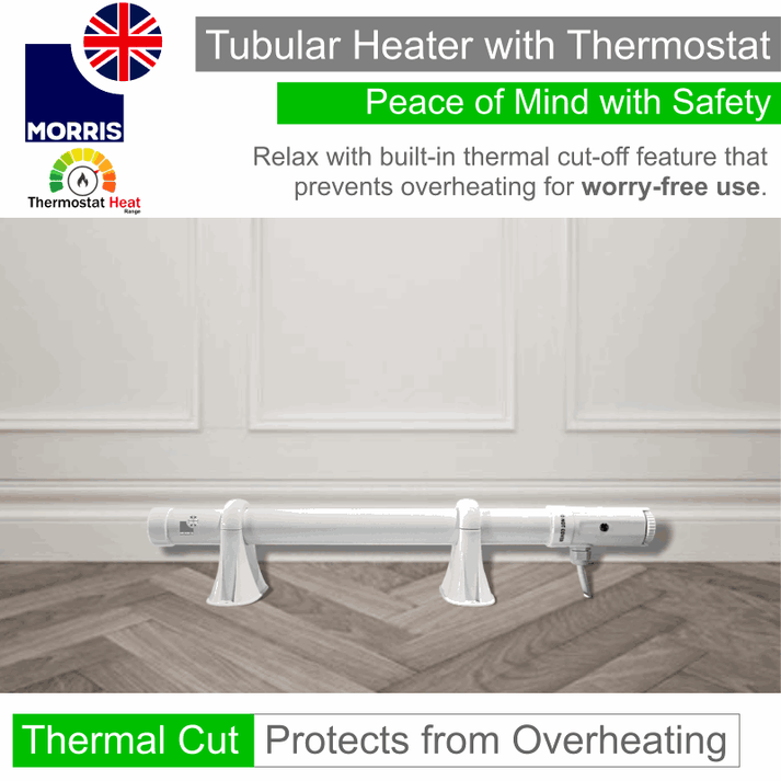 Morris 2ft Tubular Heater with Thermostat | Tube Heater 2ft ...