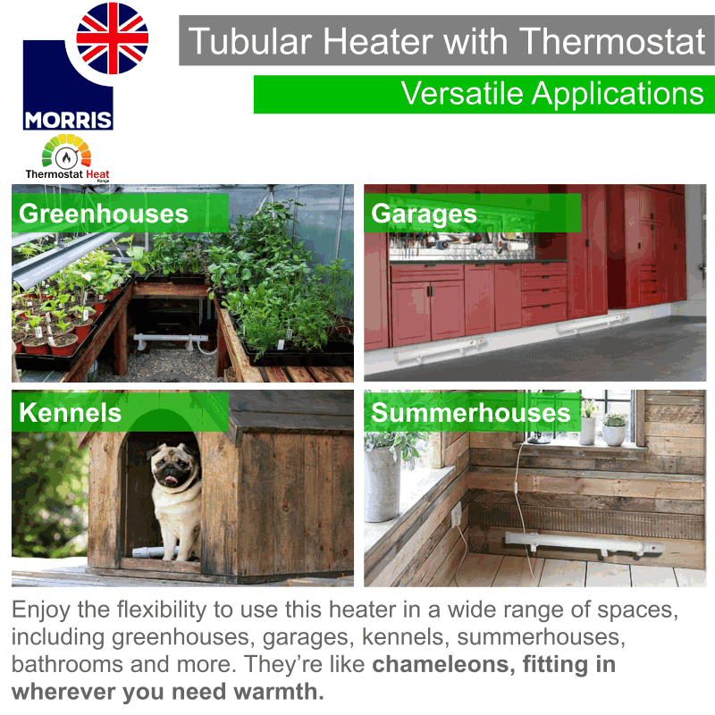 Morris 2ft Tubular Heater With Thermostat | Tube Heater 2ft ...